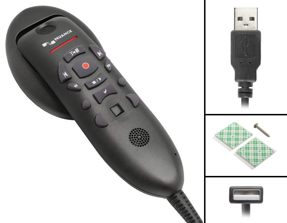 Nuance Powermic III microphone with 3 foot, 9 foot or Coiled Cord vers ...